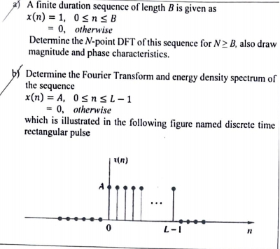 1) A finite duration sequence of length B is given as | Chegg.com