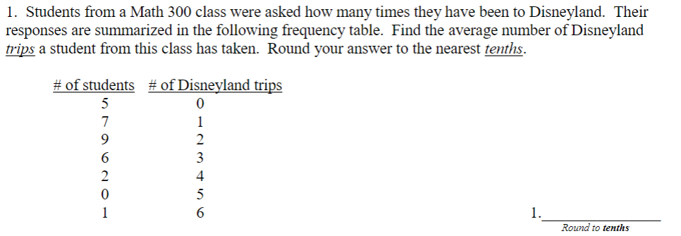 1. Students from a Math 300 class were asked how many | Chegg.com