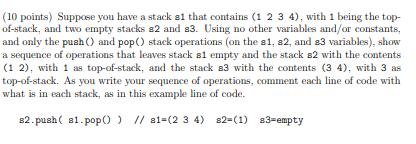 Solved . (10 points) Using the two stack algorithm for | Chegg.com