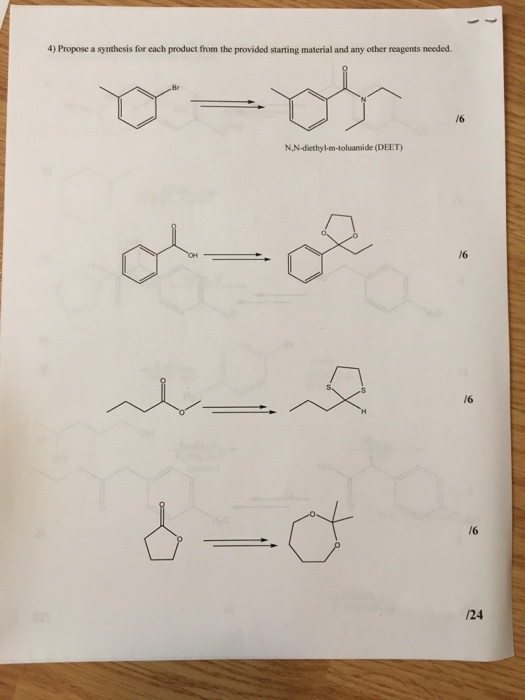 Solved Propose a synthesis for each product from the | Chegg.com
