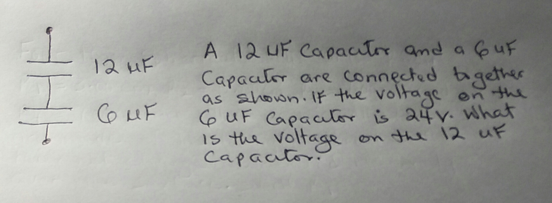 Solved 12 uF Out A 12 UF Capacitor and a cut Capacitor are | Chegg.com