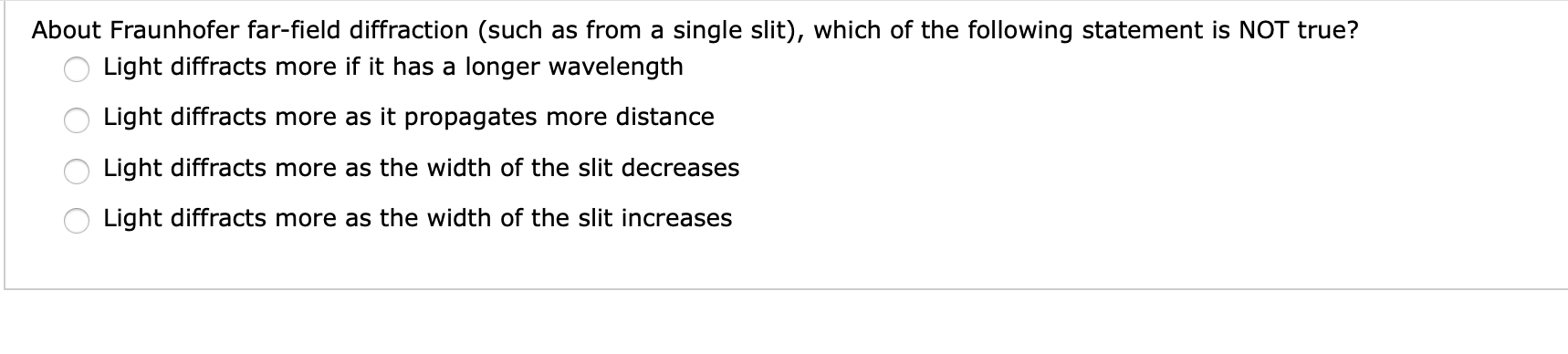 Solved About Fraunhofer far-field diffraction (such as from | Chegg.com
