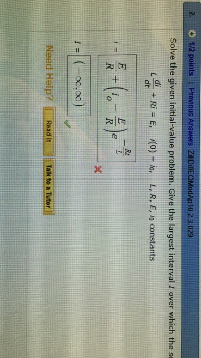 Solved Solve the given initial-value problem. Give the | Chegg.com
