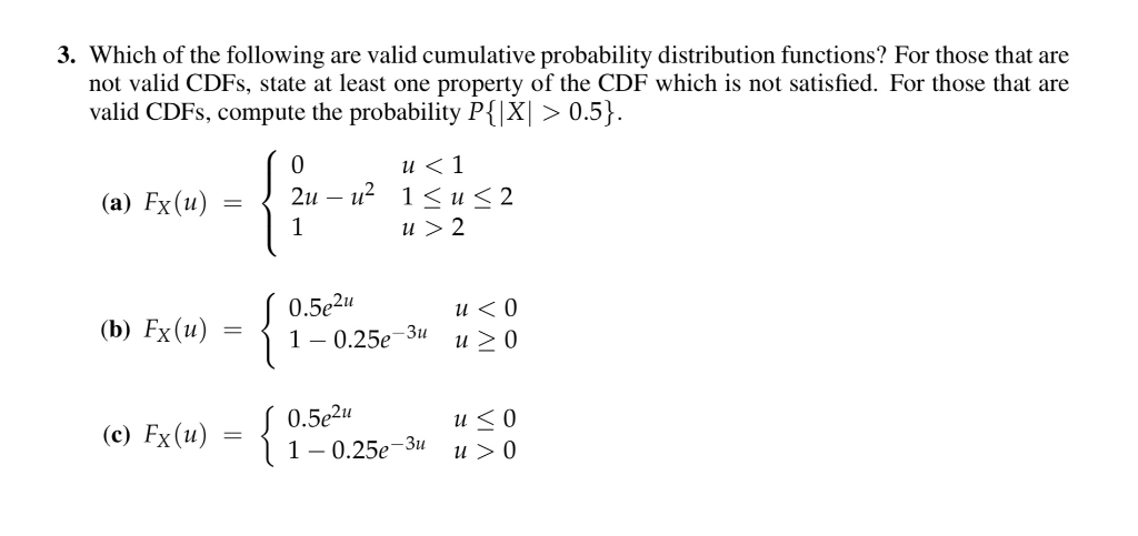 Solved 3. Which of the following are valid cumulative | Chegg.com