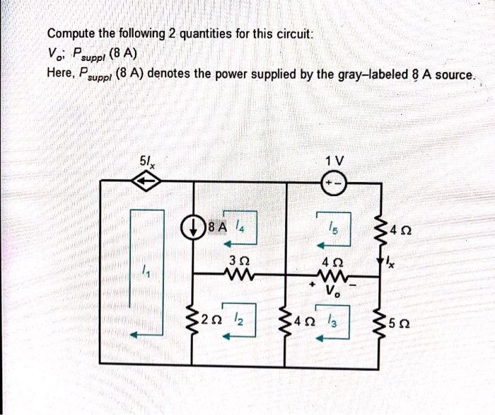 Solved Compute the following 2 quantities for this circuit: | Chegg.com