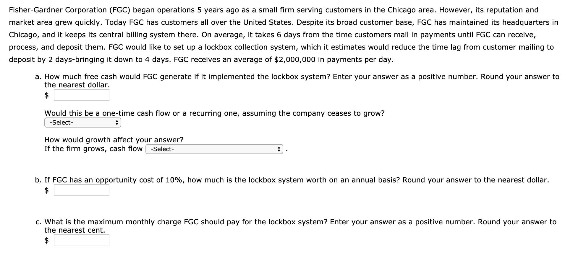 Solved Fisher-Gardner Corporation (FGC) began operations 5 | Chegg.com