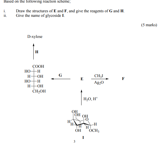 Solved Based on the following reaction scheme; i. ii. Draw | Chegg.com
