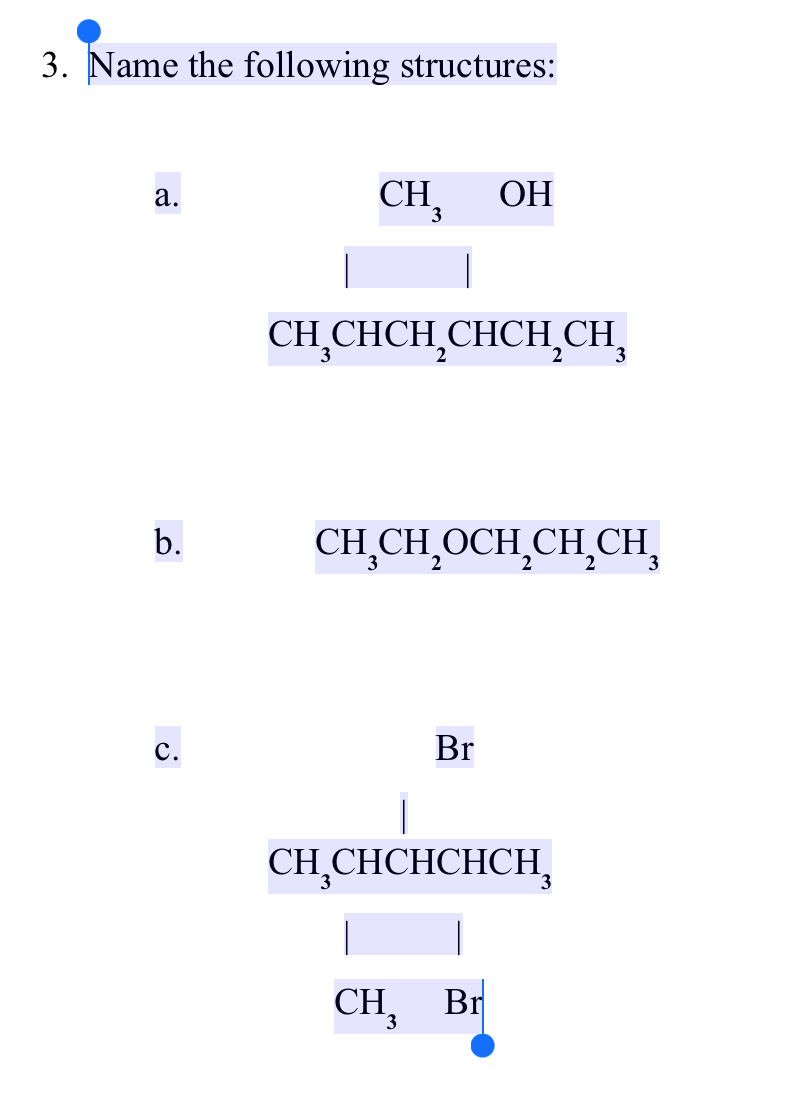 Solved Name the following | Chegg.com
