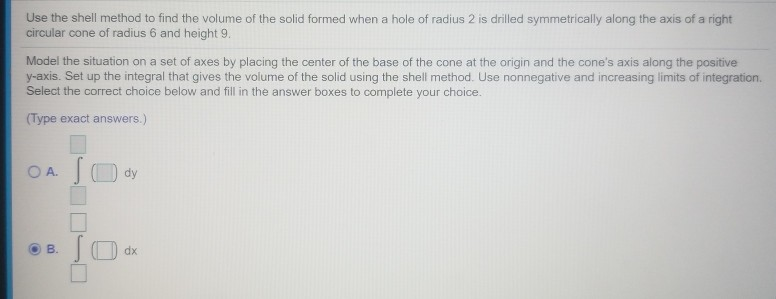 Solved Use the shell method to find the volume of the solid | Chegg.com
