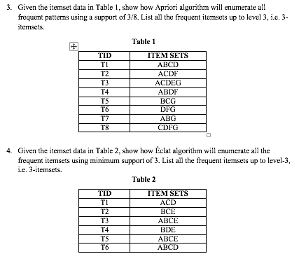 Solved Please answer both parts. Thank you.Given the itemset | Chegg.com