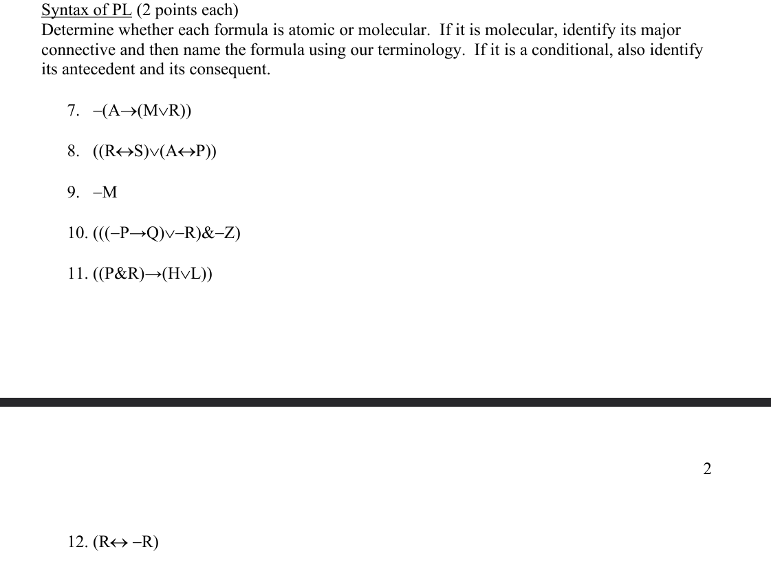 Syntax of PL (2 points each) Determine whether each | Chegg.com