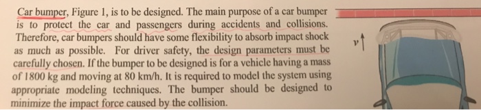 Solved Car bumper. Figure 1, is to be designed. The main | Chegg.com