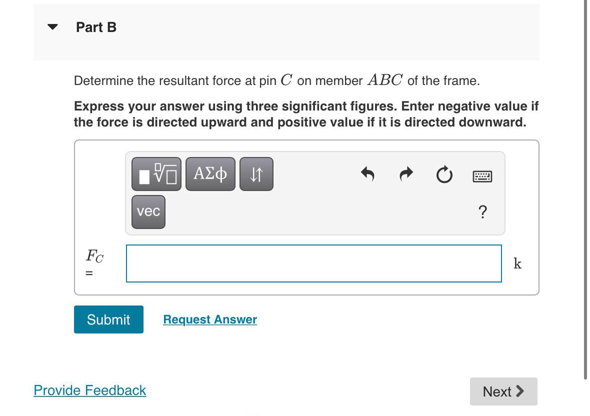 Solved Review Consider the four-member frame shown in . | Chegg.com