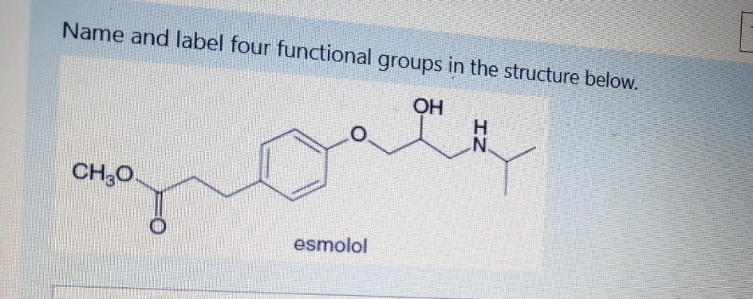 Solved Name and label four functional groups in the | Chegg.com