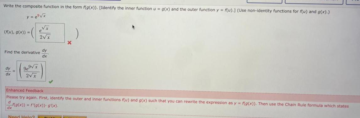 Solved Write the composite function in the form f(g(x)). | Chegg.com
