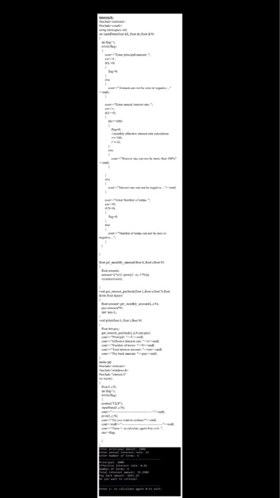 Solved Cse 110 Car Loan Program Project 1 File Handling 5073