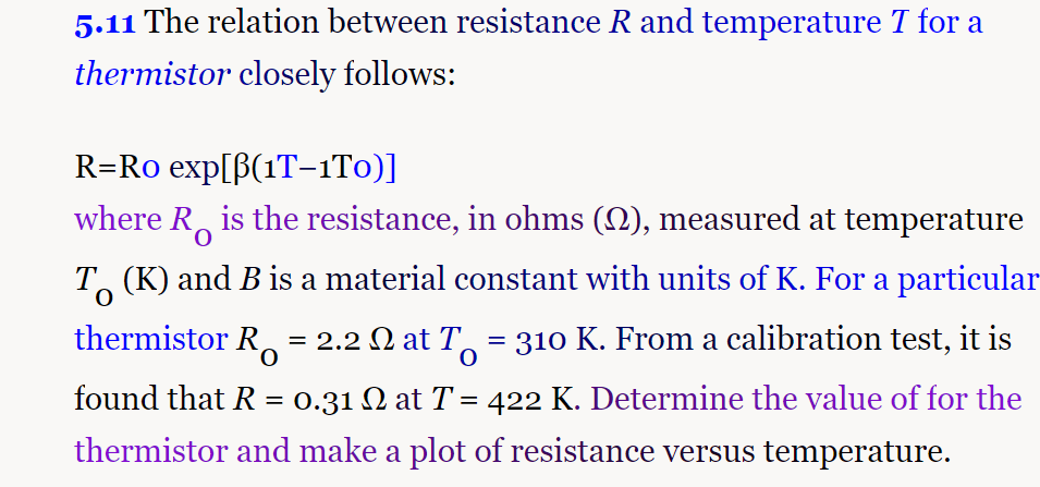 Solved 5.11 The relation between resistance R and | Chegg.com