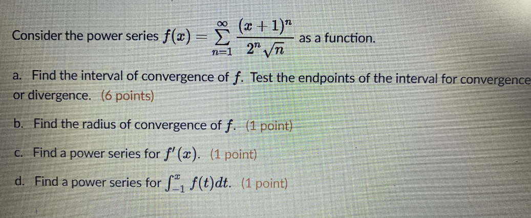 Solved POWER SERIES 3 (Please show step-by-step and detailed | Chegg.com