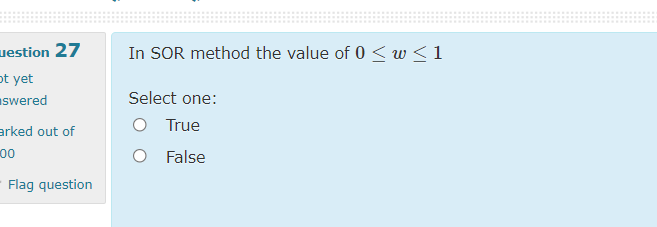 Solved In SOR method the value of 0 | Chegg.com