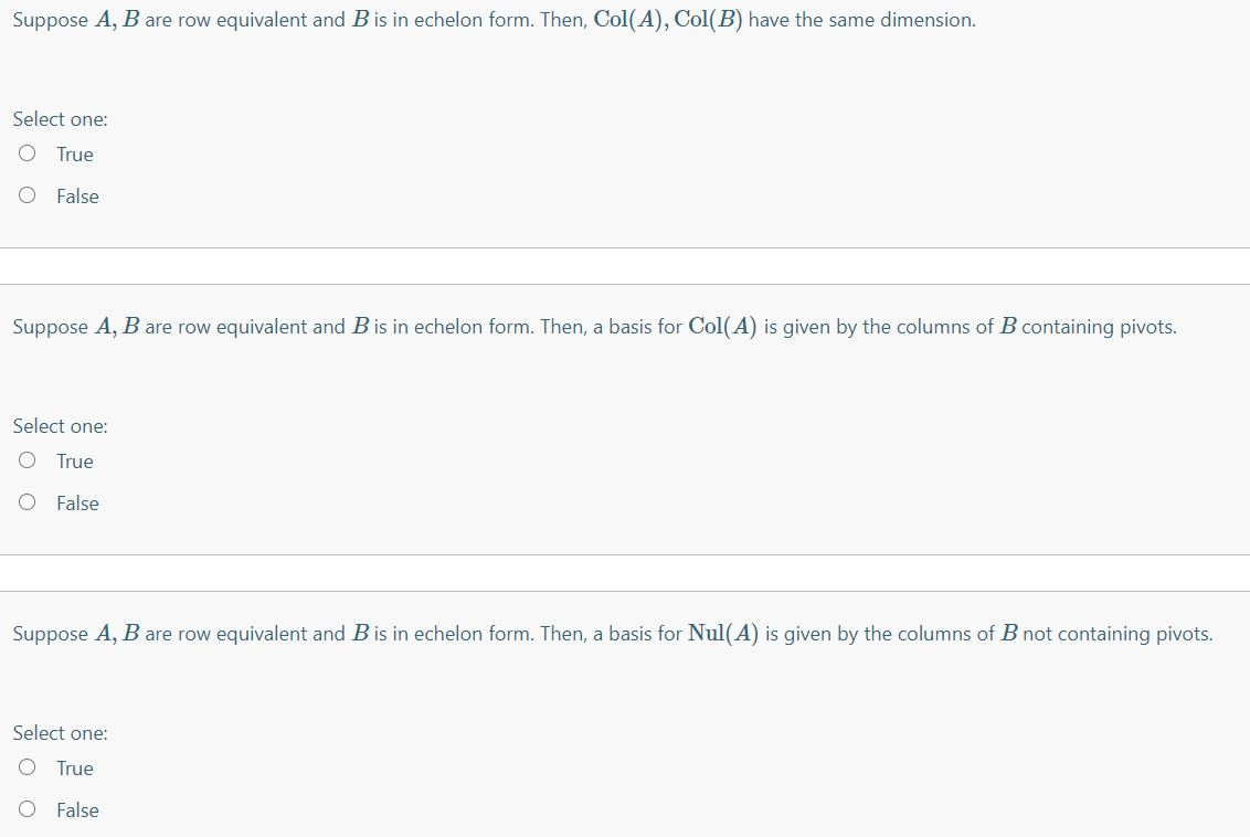Solved Suppose 4 x 5 matrix A has 3 pivots. What is the | Chegg.com