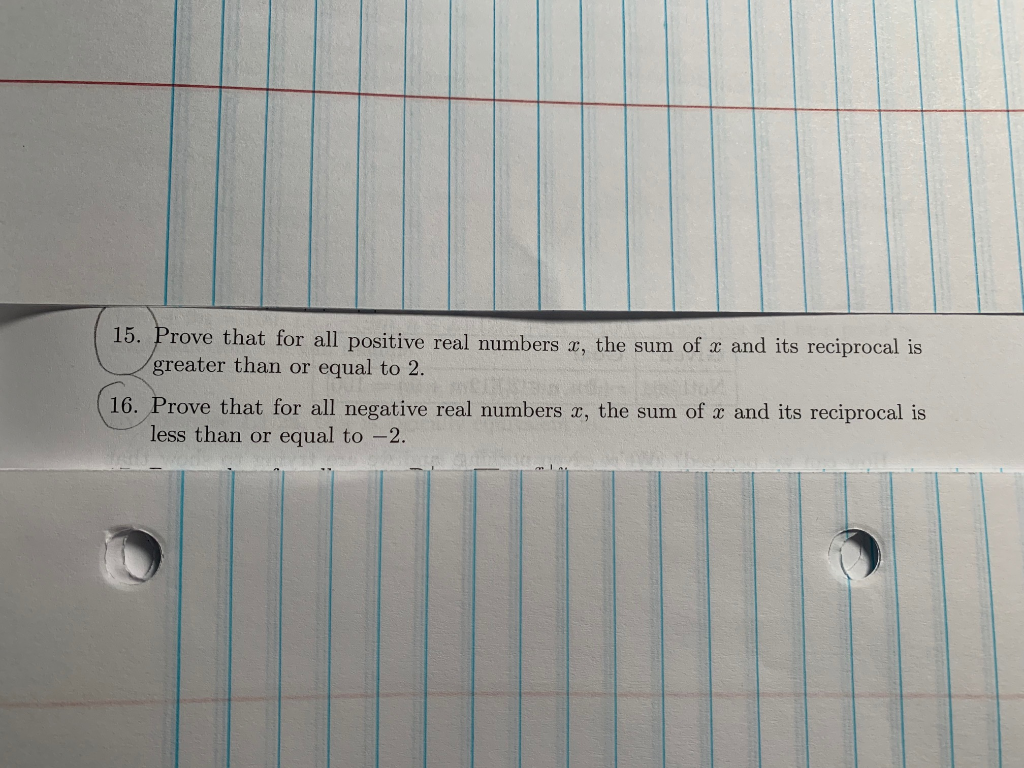 Solved 15. Prove that for all positive real numbers r, the | Chegg.com