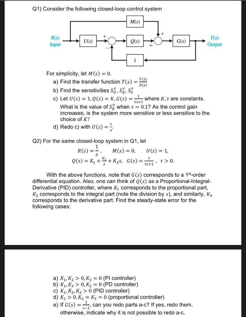 Solved For all steady-state value calculations, use the | Chegg.com