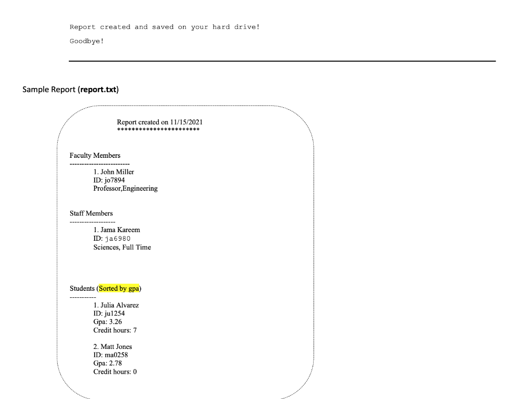 Solved Please implement the requirements below into the code | Chegg.com