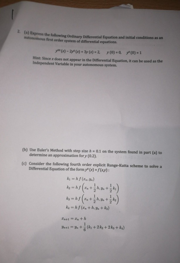 Solved 2. (a) Express the following on the following | Chegg.com