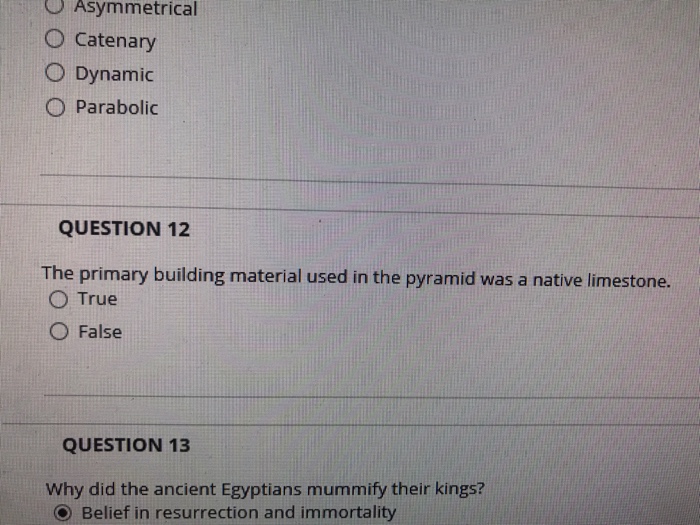 Solved QUESTION 14 What type of pyramid stone is identified | Chegg.com
