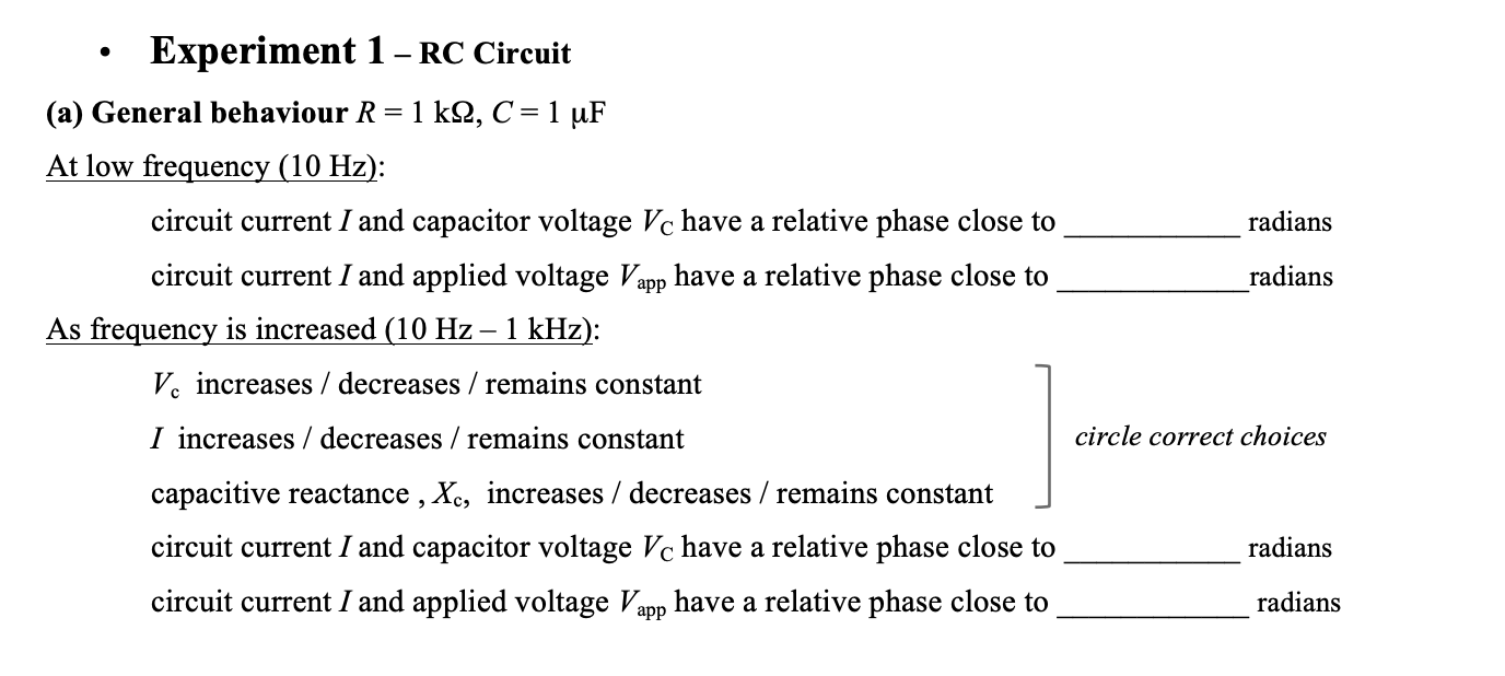 Solved R1 1 2 1k 2 V1 c1 5.00V 10.0Hz 0° Fig. 1 RC circuit | Chegg.com