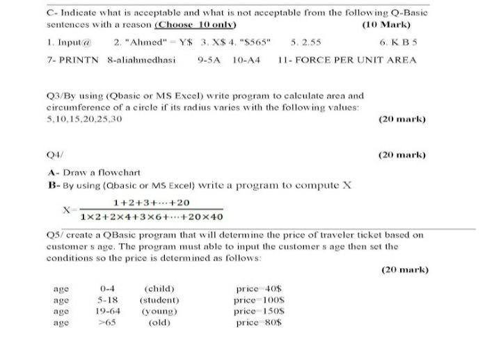 Solved C- Indicate what is acceptable and what is not | Chegg.com