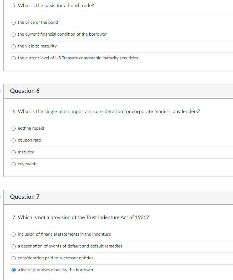 Solved 5. What is the basis for a bond trade? the price of | Chegg.com