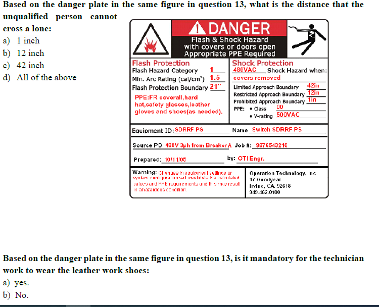 Solved Based on the danger plate in the same figure in | Chegg.com