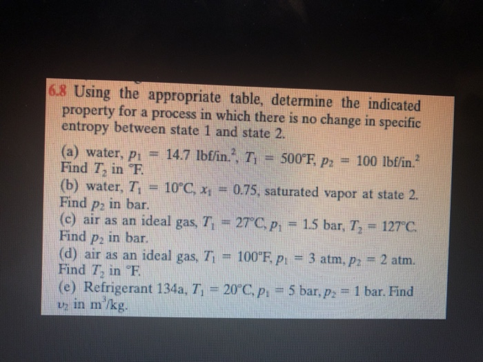 Solved 6.8 Using the appropriate table, determine the | Chegg.com