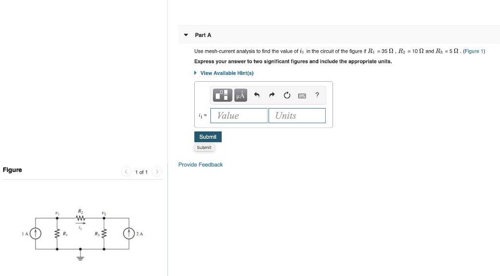 Solved Part A Use mesh-current analysis to find the value of | Chegg.com