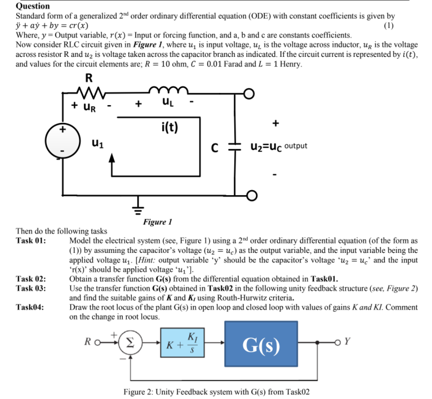 Solved Question Standard form of a generalized 2nd order | Chegg.com
