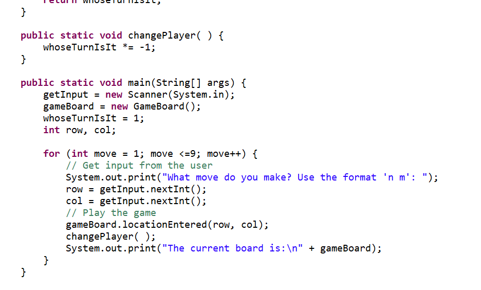 Solved Take the provided tic-tac-toe code and convert it to | Chegg.com