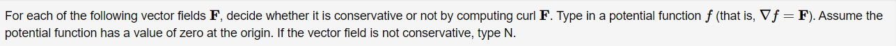 Solved ior each of the following vector fields F, decide | Chegg.com