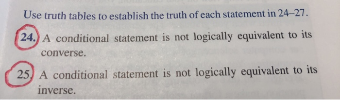 Solved Use truth tables to establish the truth of each | Chegg.com
