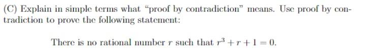 Solved (C) Explain in simple terms what "proof by | Chegg.com