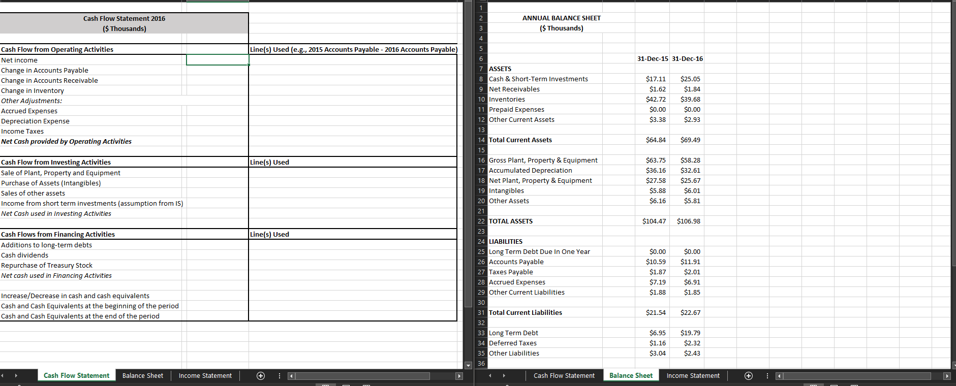 In this assignment, you will be creating a cash flow | Chegg.com