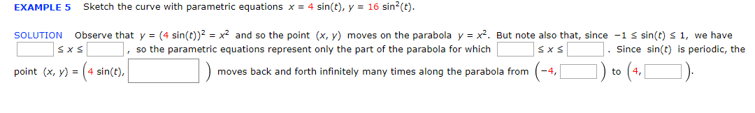 Solved EXAMPLE 5 Sketch the curve with parametric equations | Chegg.com