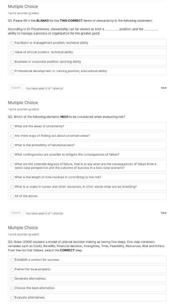 Solved Multiple Choice 1 point possible (graded) Q1. Please | Chegg.com
