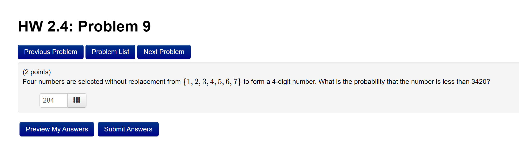 Solved HW 2.4: Problem 9 Previous Problem Problem List Next | Chegg.com