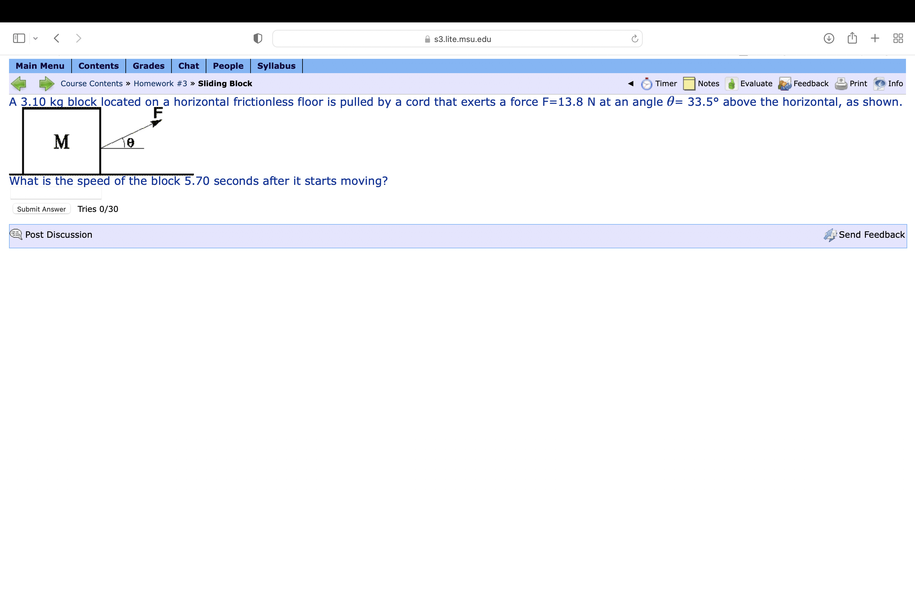 Solved A 3.10kg block located on a horizontal frictionless | Chegg.com