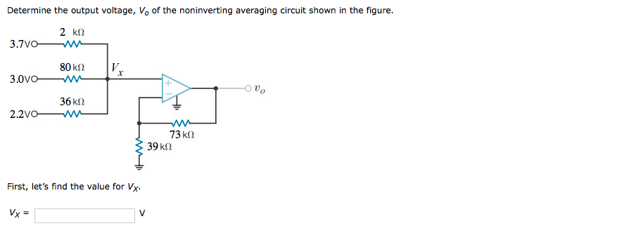 Solved Determine the output voltage, Vo of the noninverting | Chegg.com