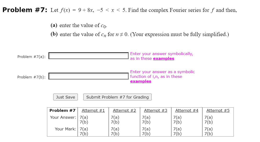 Solved Problem # 7: Let fc0cnn≠0i,nf(x)=9+8x,-5. ﻿Find the | Chegg.com