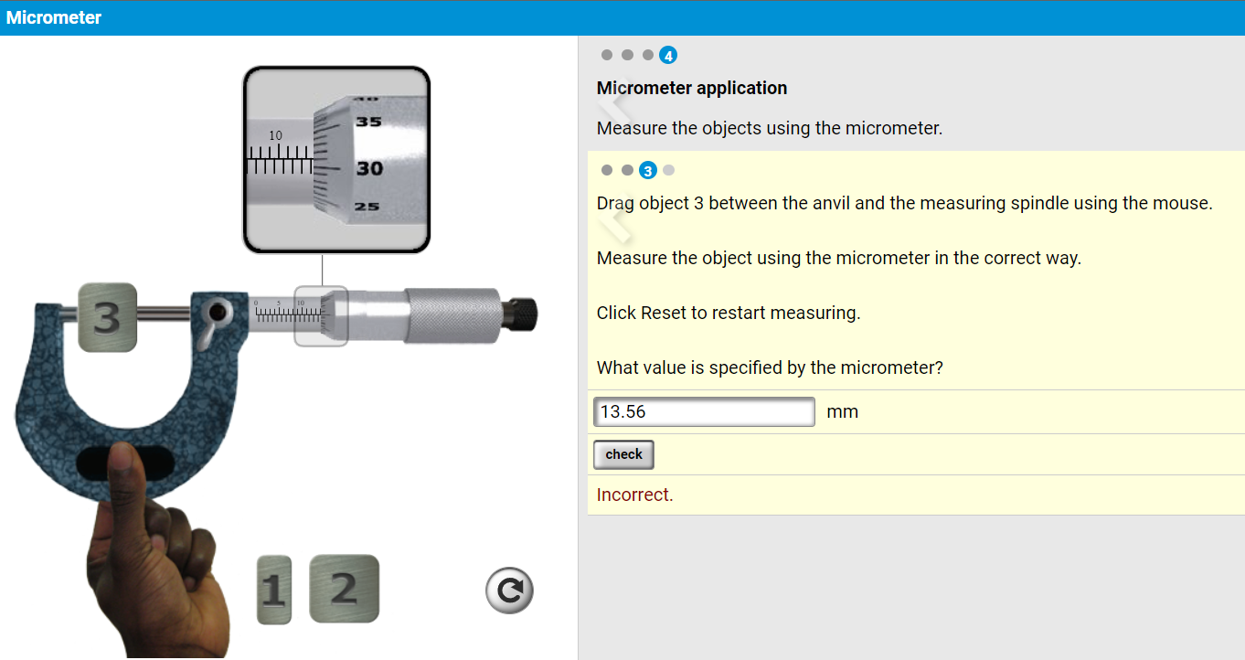 Solved Micrometer Micrometer application 35 10 Measure the | Chegg.com
