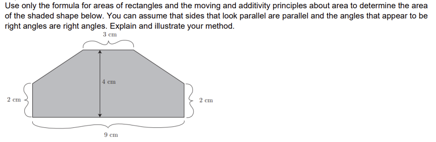 Solved Use only the formula for areas of rectangles and the | Chegg.com
