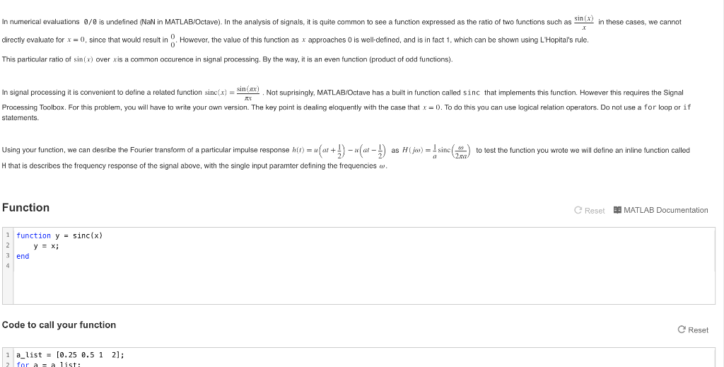 In numerical evaluations / is undefined (NaN in | Chegg.com